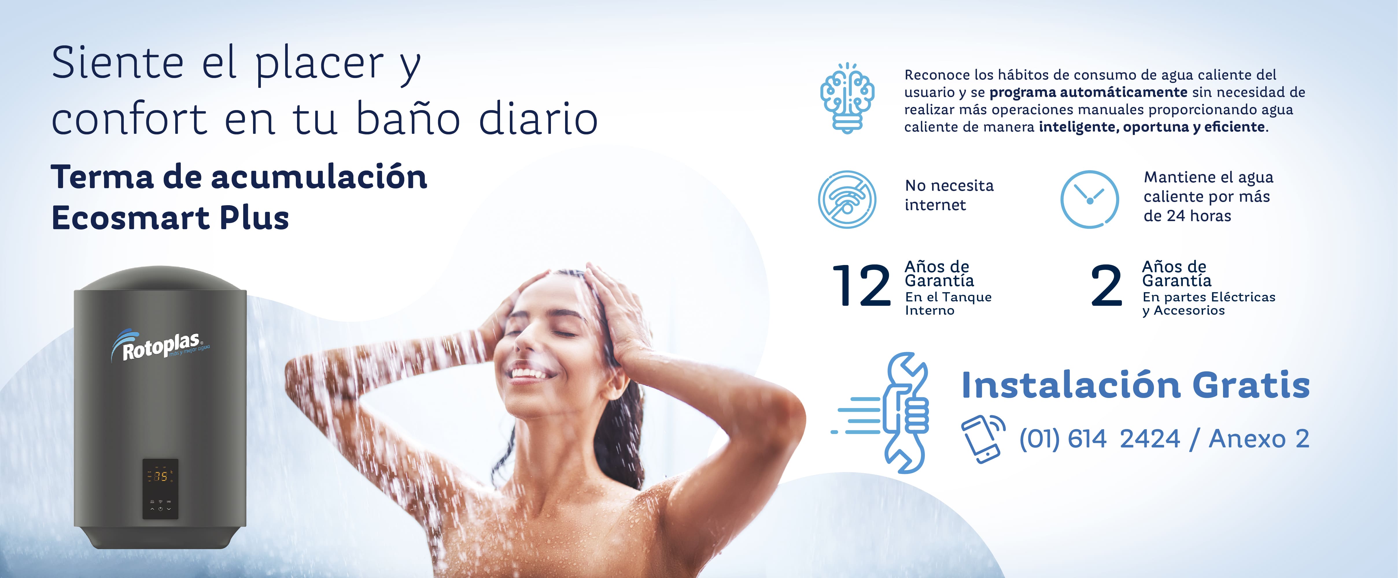 Terma de Acumulación ROTOPLAS Ecosmart Plus 50L | plazaVea - plazaVea