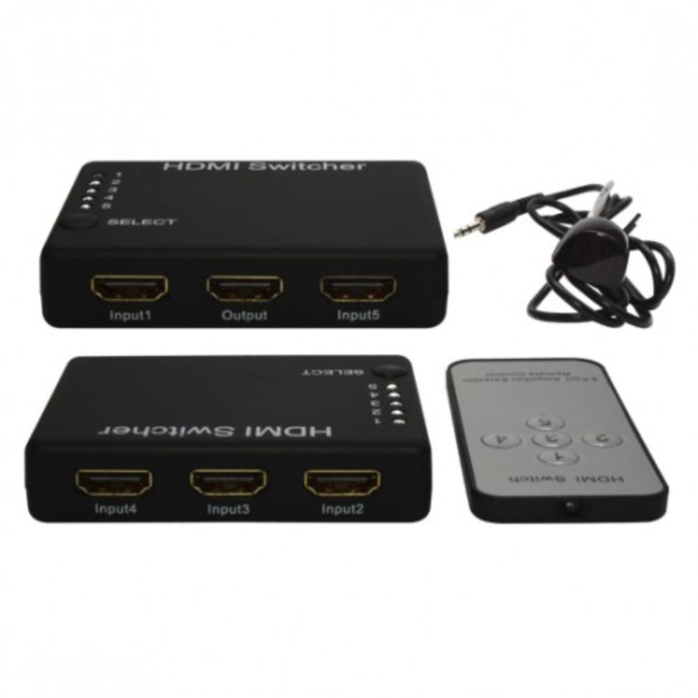 Switch HDMI 5 en 1 con Control ST01 - Negro | plazaVea - plazaVea