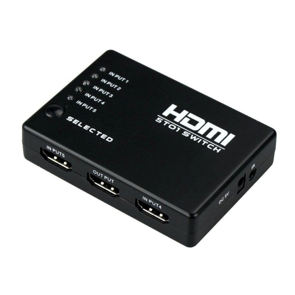 Switch HDMI 5 en 1 con Control ST01 - Negro | plazaVea - plazaVea