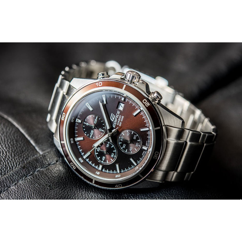 Reloj Casio Edifice EFR-526D-5AV Para Hombre Cronómetro Acero ...