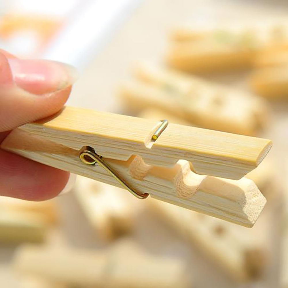 Juego de Mini Ganchos Pinzas de Madera para Decoración 50 unidades ...
