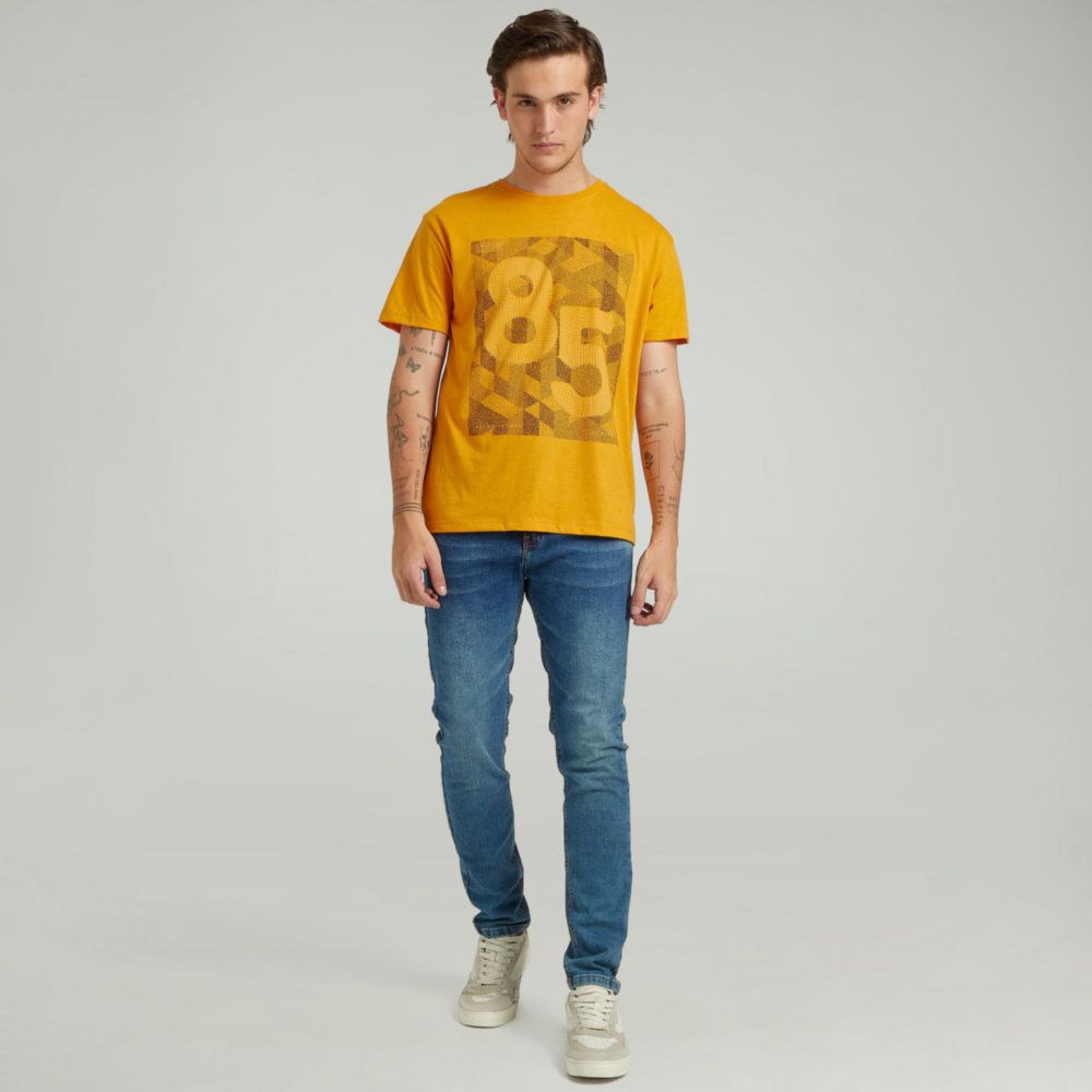 Polo Amc Basico Ladrillo Mostaza Hombre | plazaVea - Supermercado