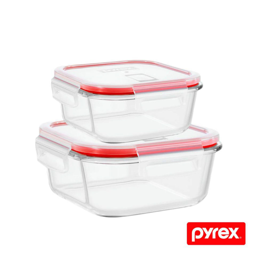 Set de Taper Pyrex de Vidrio de 500 ml y 800 ml | plazaVea - plazaVea