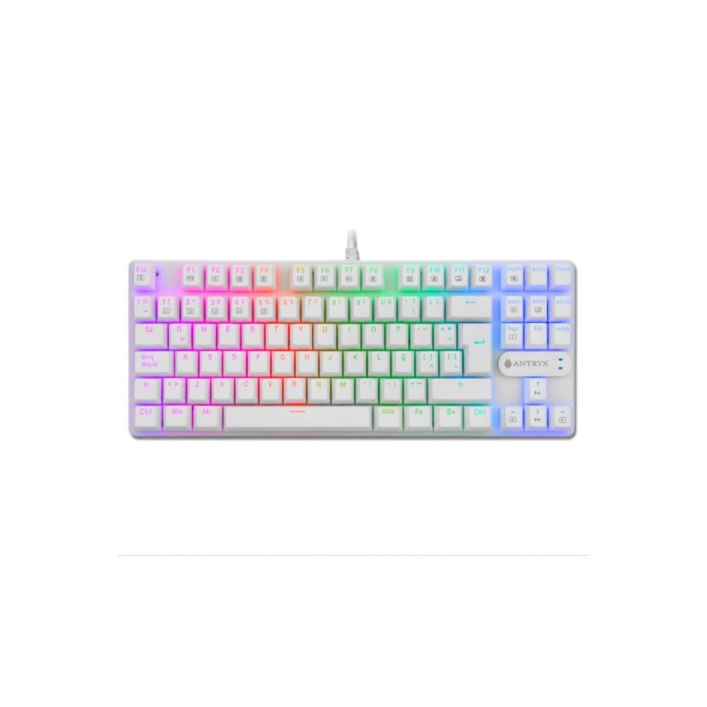 Teclado Mecánico Tkl Antryx Chrome Storm Mk830 White, Blue Switch (Amk ...