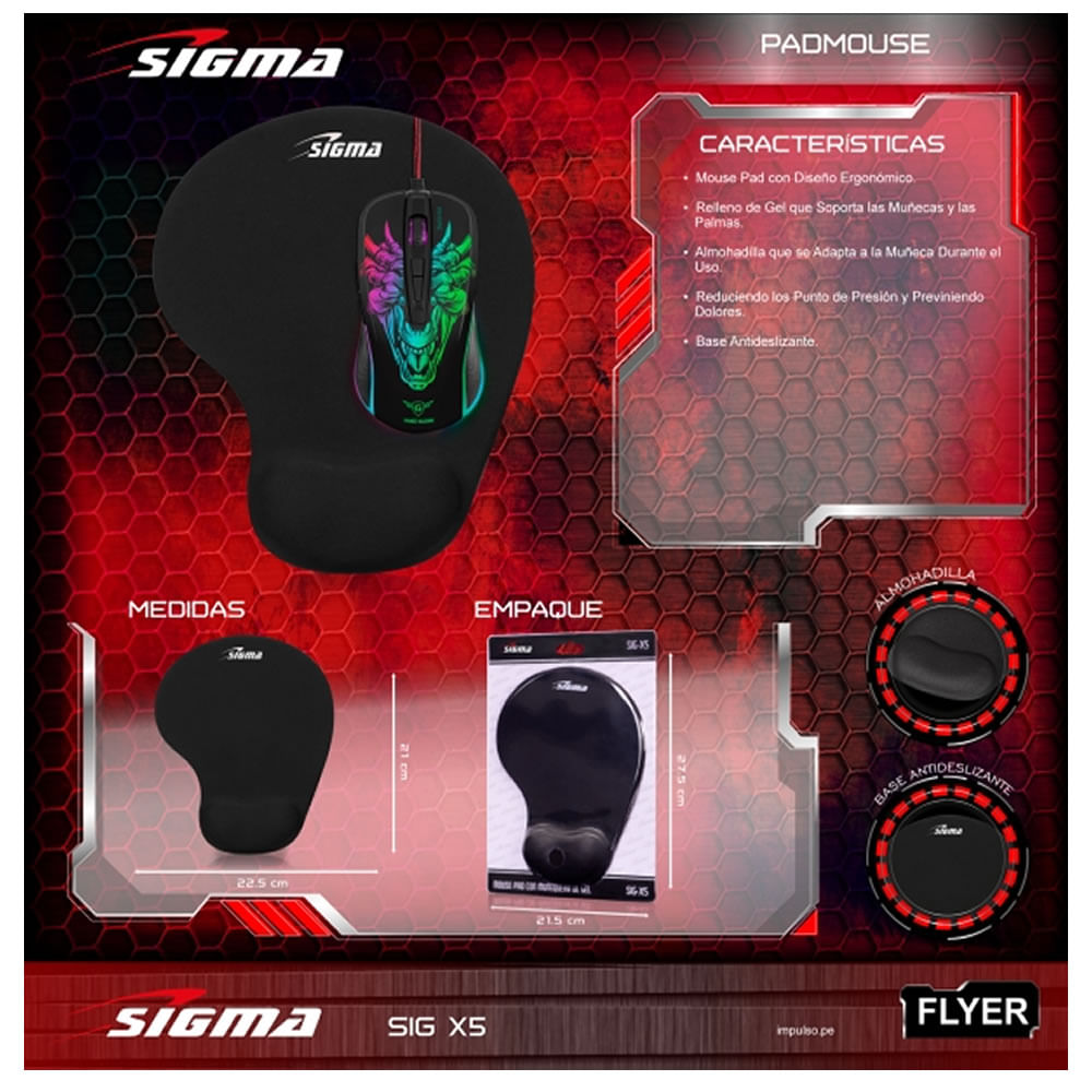 Pad Mouse Sigma X5 | plazaVea - Supermercado