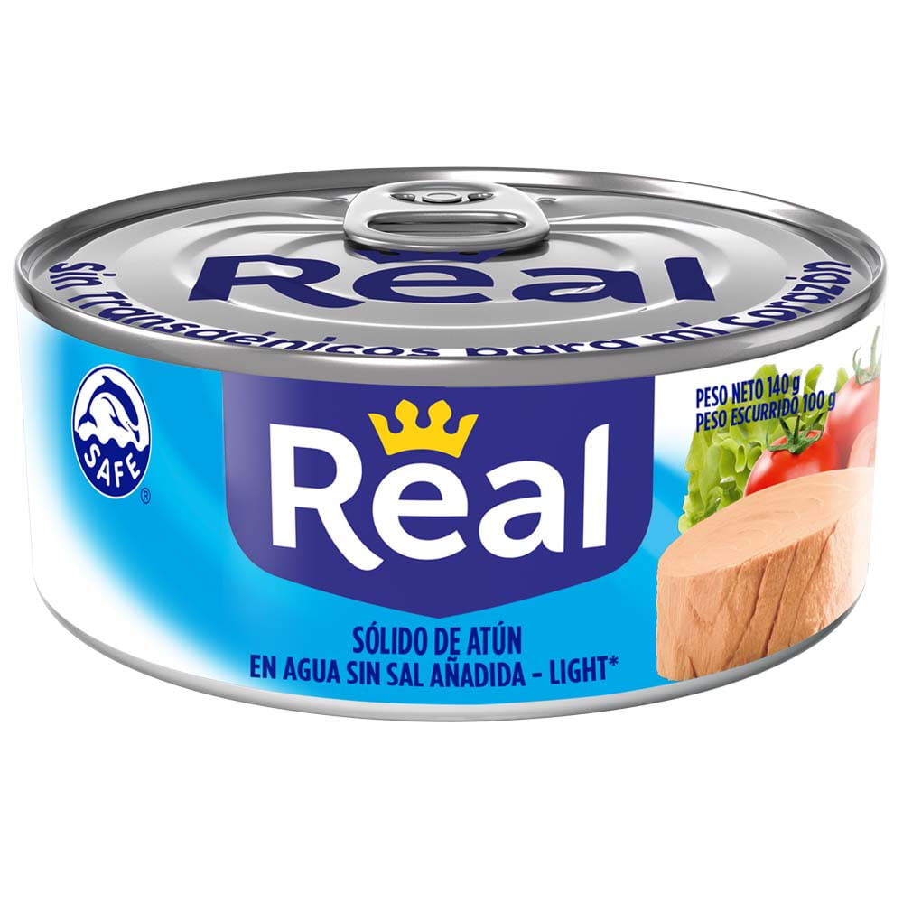Sólido de Atún REAL en Agua Lata 140g | plazaVea - Supermercado