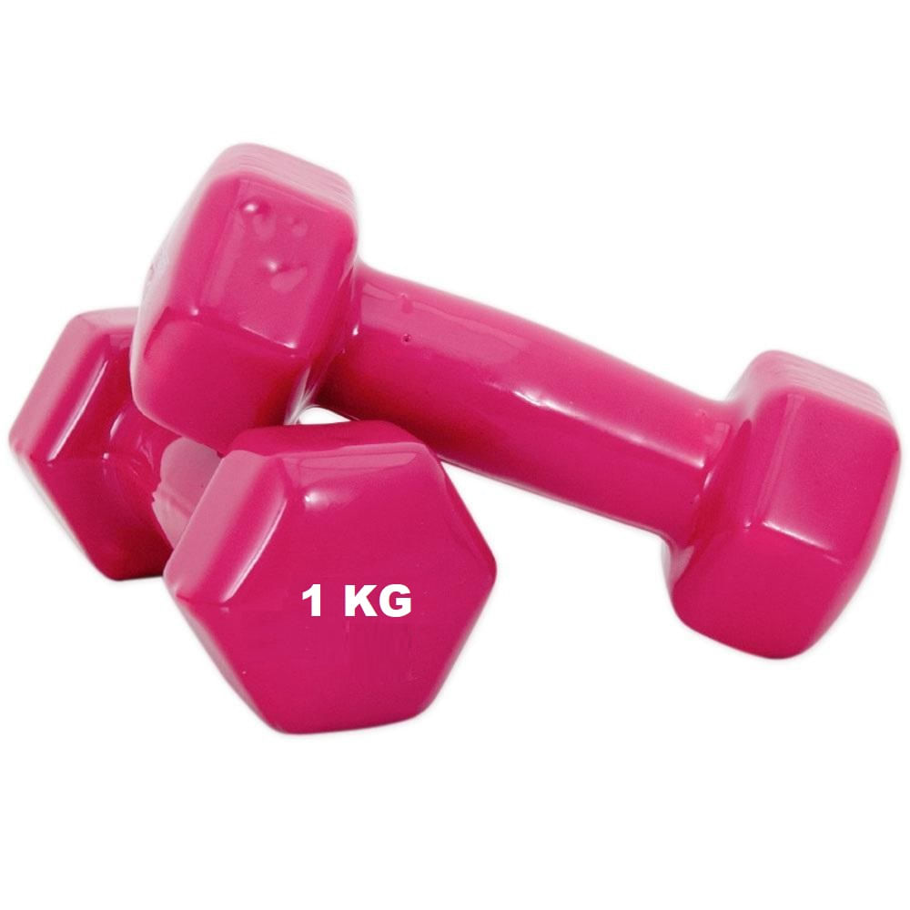 Pesas de 1 kilo x2 Mancuernas Pesitas Todo Fit Rosado Vinil | plazaVea ...