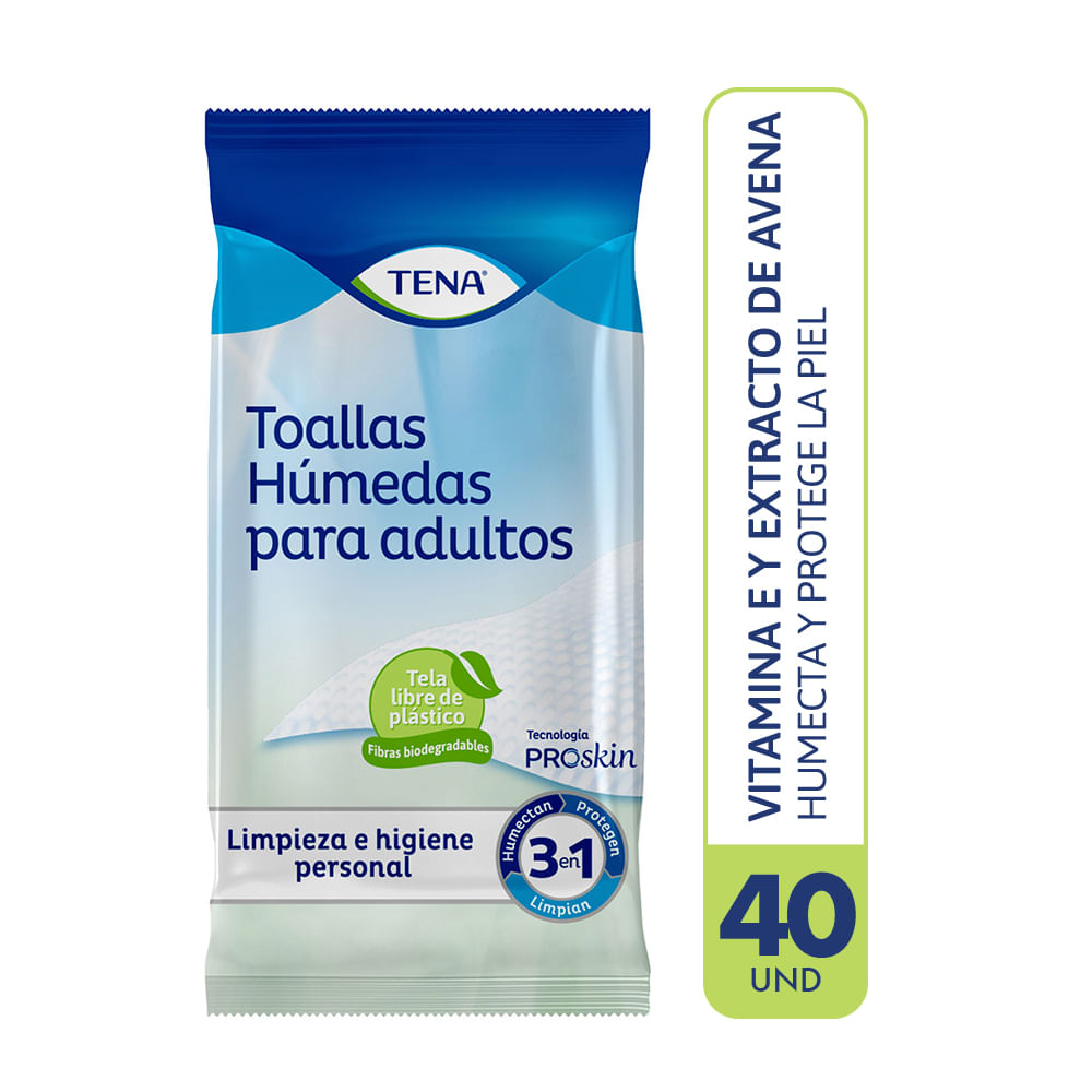 Toallas Húmedas para Adultos TENA 3 en 1 Paquete 40un | plazaVea ...