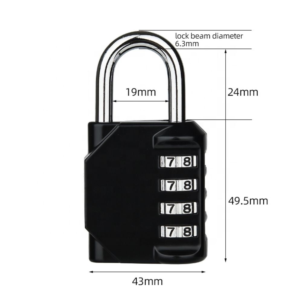 Candado con Clave de 4 Dígitos - Negro | plazaVea - plazaVea