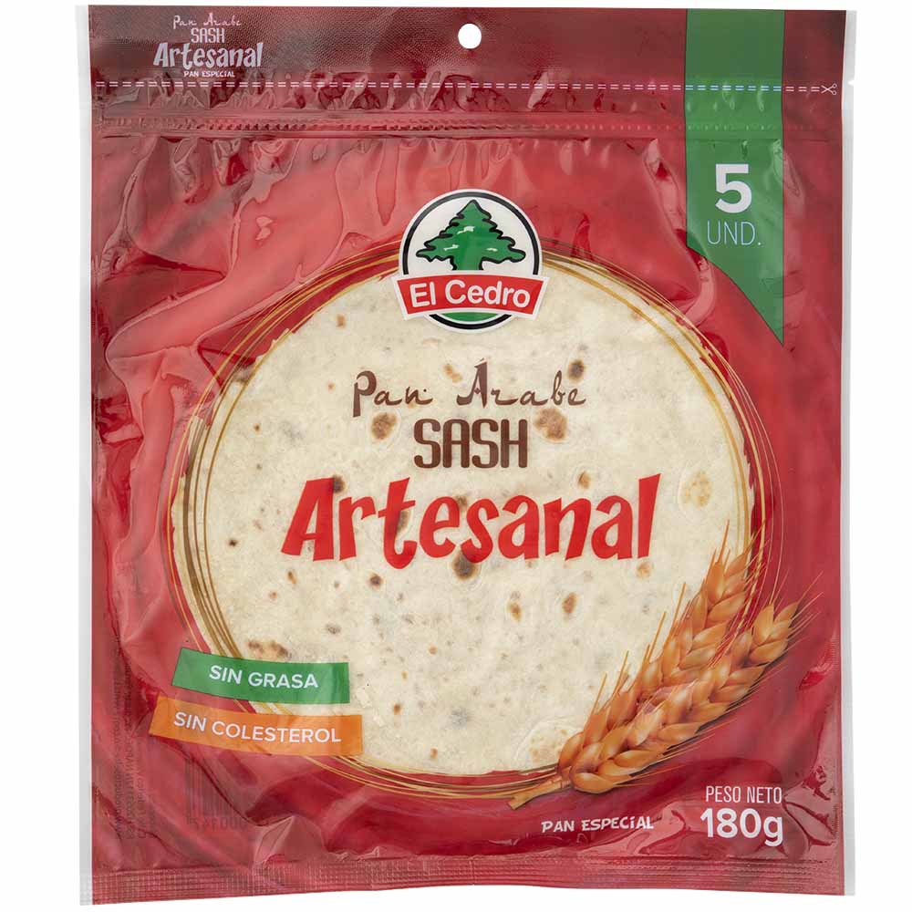 Pan Árabe Sash Blanco Artesanal EL CEDRO Bolsa 5un | plazaVea ...
