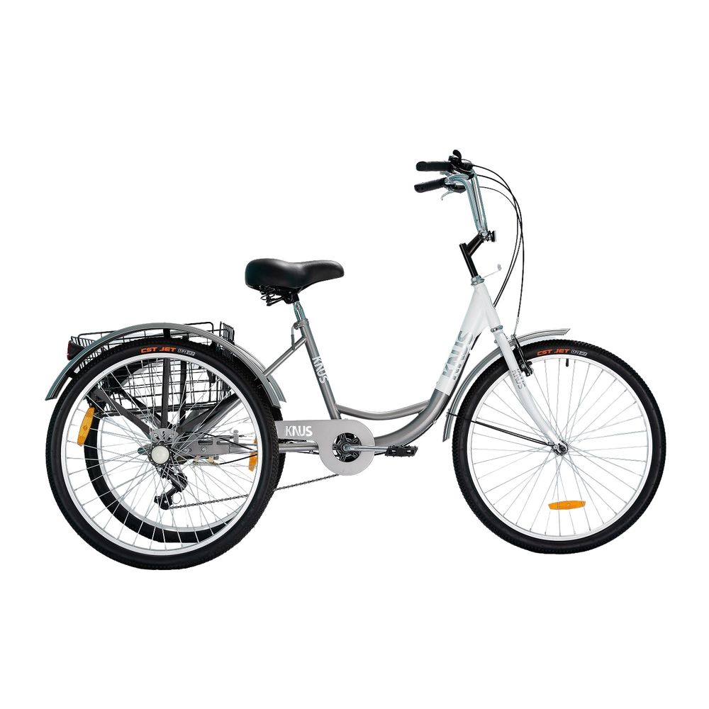 Tricicargo Tricicleta KNUS Aro 24" Gris | plazaVea - plazaVea