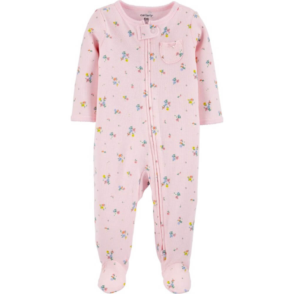 Pijama Enterizo c/Cierre Carter's Diseño Floral 100% Algodón Térmico ...