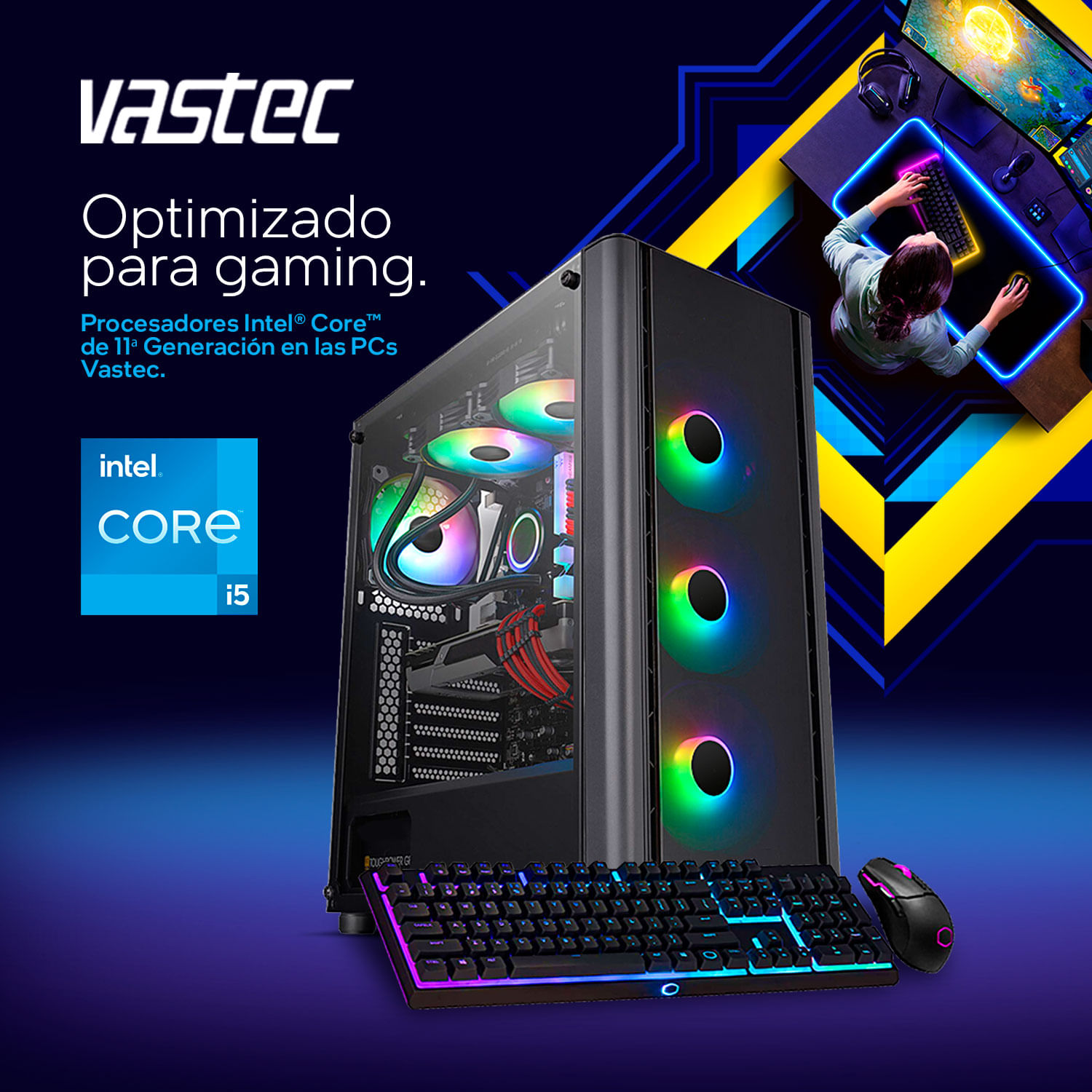 Computadora PC Gamer Vastec Hero i5-11400 16GB RGB | Compara precios ...