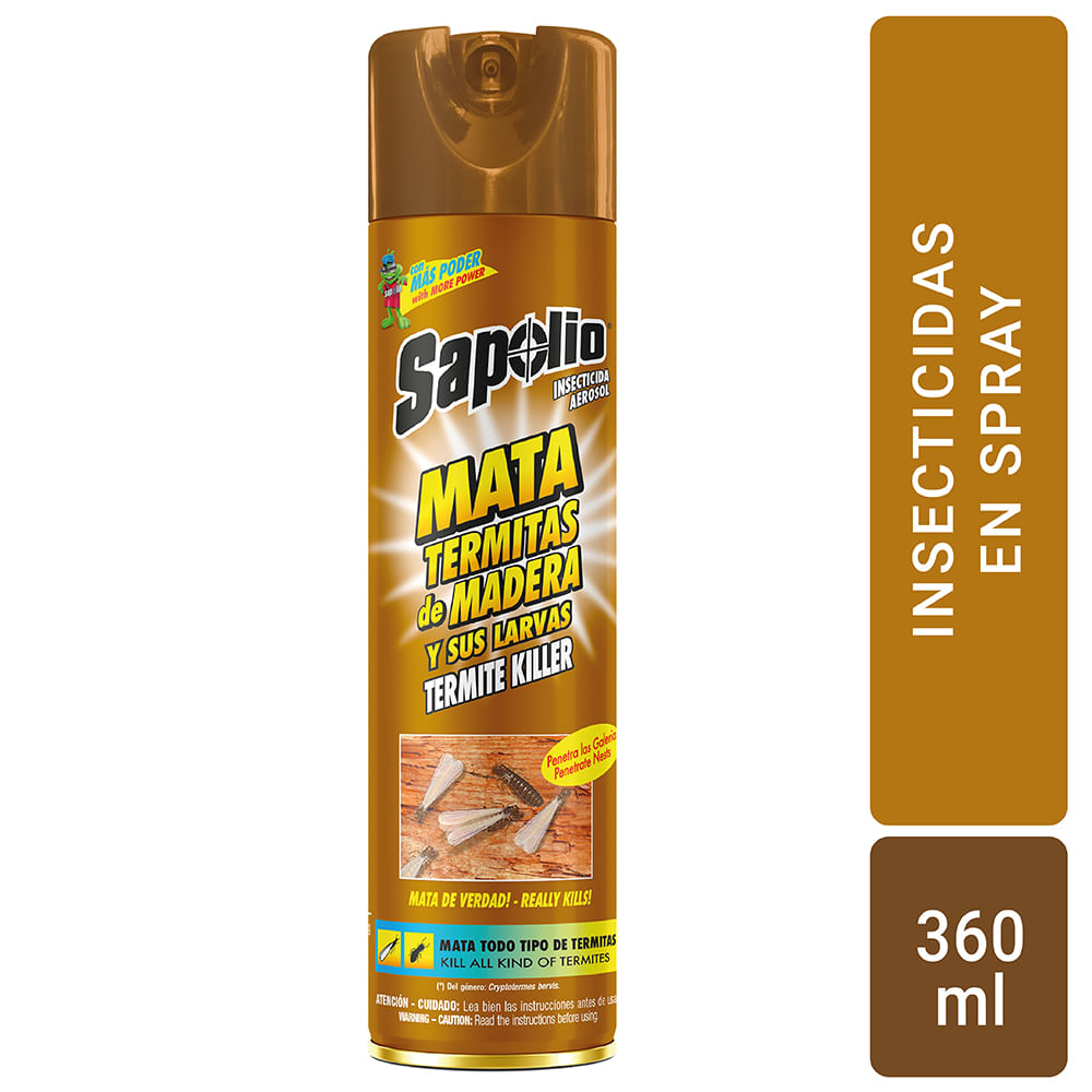 Insecticida Aerosol SAPOLIO Mata Termitas y Larvas Frasco 360ml ...
