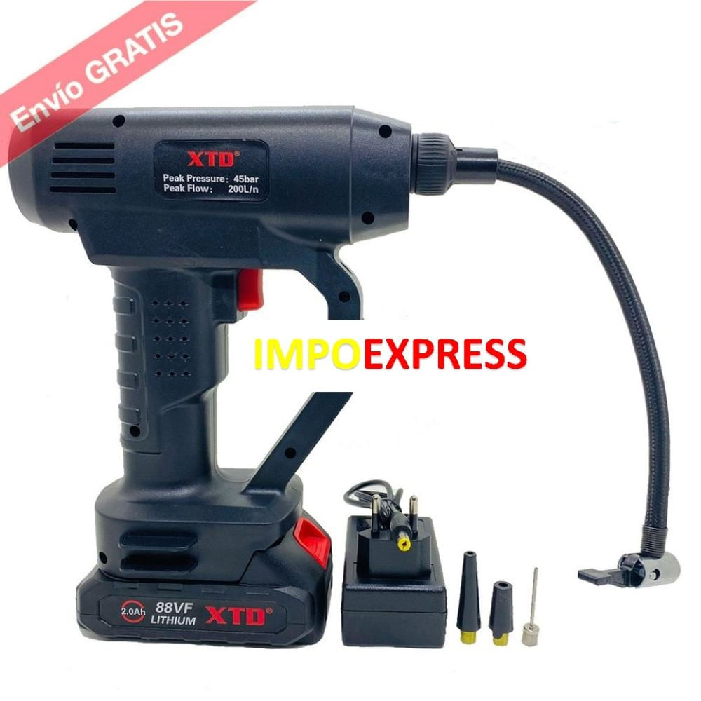 Inflador Llanta Pistola Batería 20v Portátil Aire Compresor | plazaVea - plazaVea