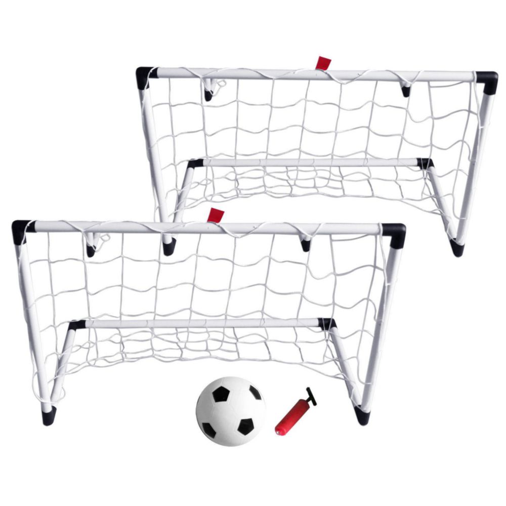 Set De Arcos De Fúltbol Kasaca Con Pelota E Inflador 85 X 60 X 42 Cm ...