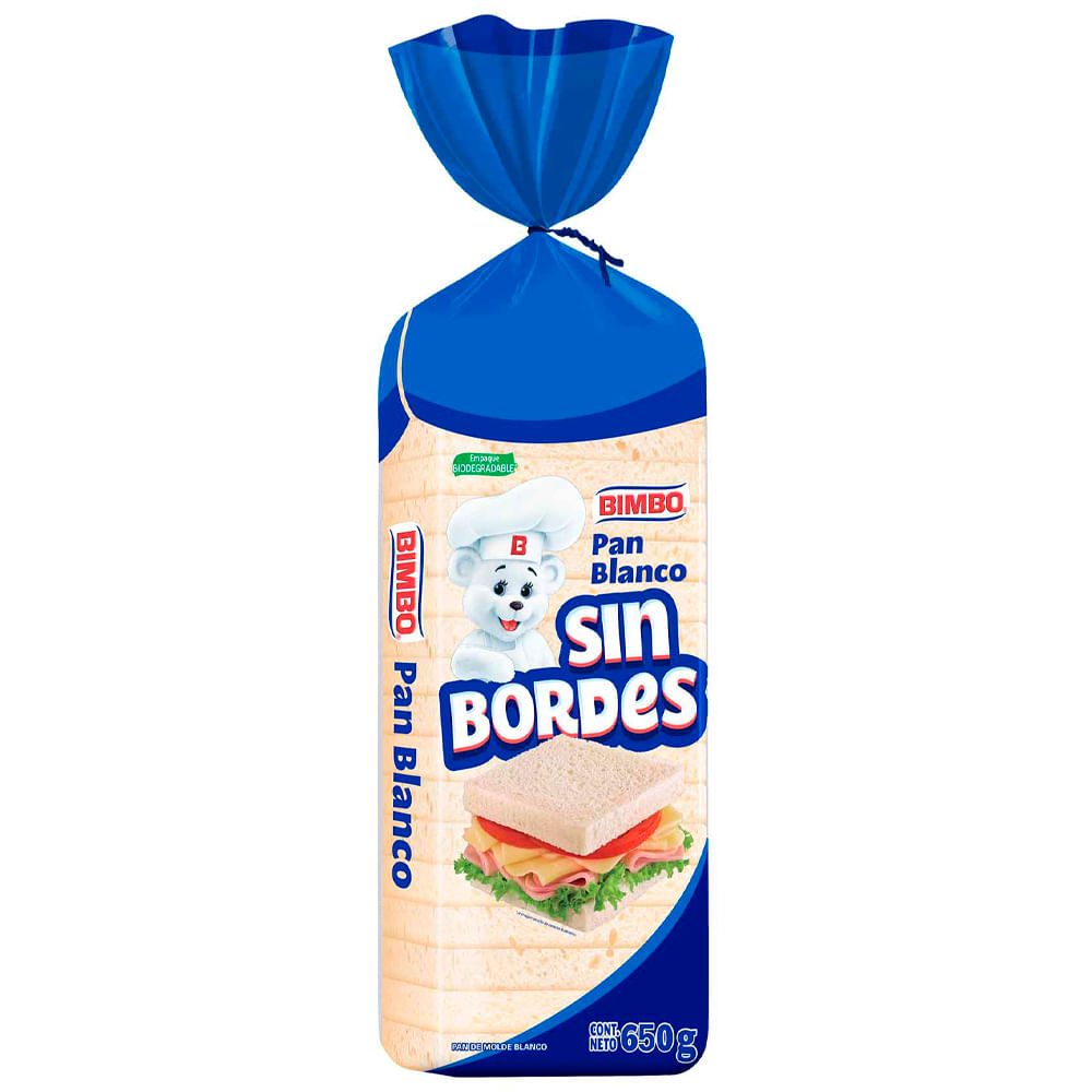 Pan Blanco sin Bordes BIMBO Bolsa 650g | plazaVea - Supermercado