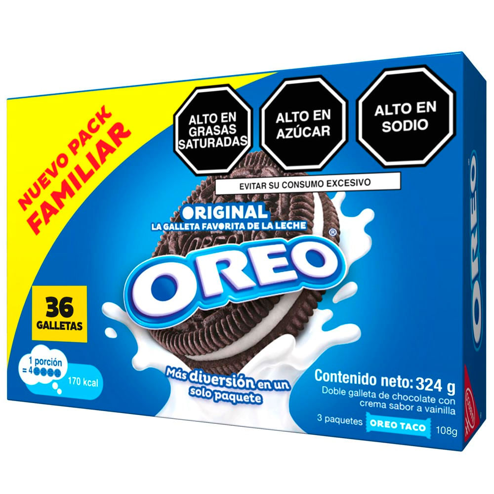 Galletas OREO Pack Familiar Paquete 36un | plazaVea - Supermercado