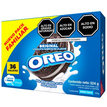 Galletas OREO Pack Familiar Paquete 36un | plazaVea - Supermercado