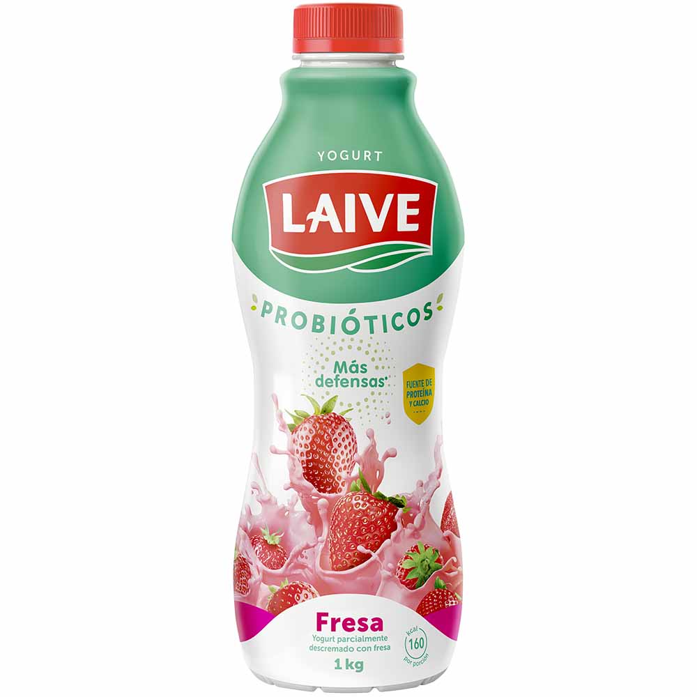 Yogurt LAIVE Probióticos Fresa Botella 1Kg | plazaVea - Supermercado