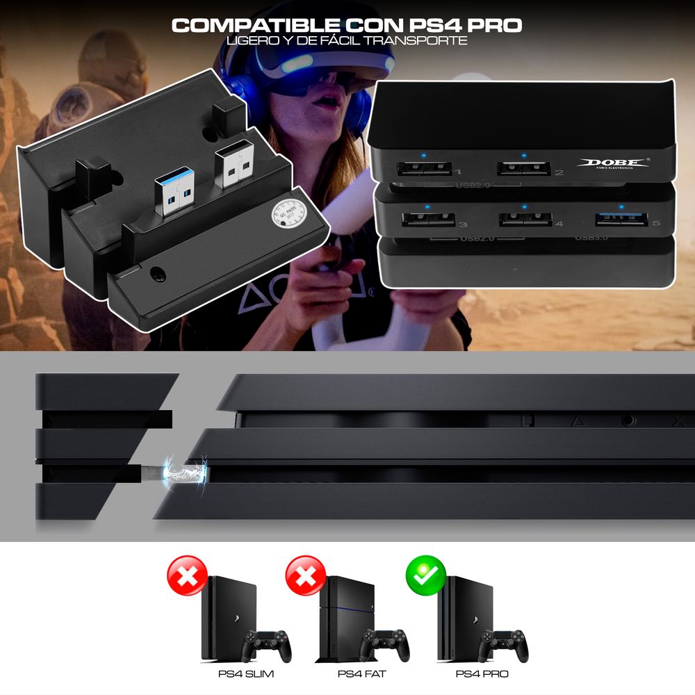 Hub Usb para Playstation 4 Pro Extension Usb | plazaVea - plazaVea