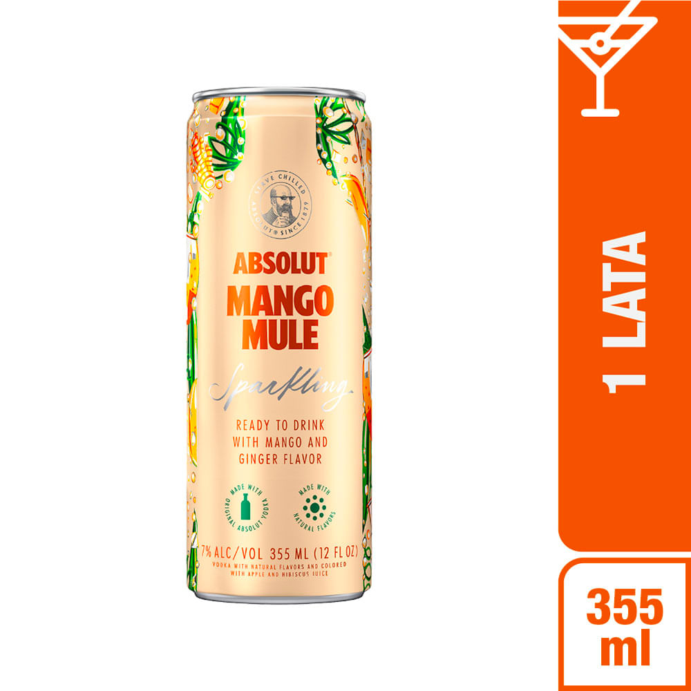 Vodka ABSOLUT Mango Mule Lata 355ml | plazaVea - Supermercado