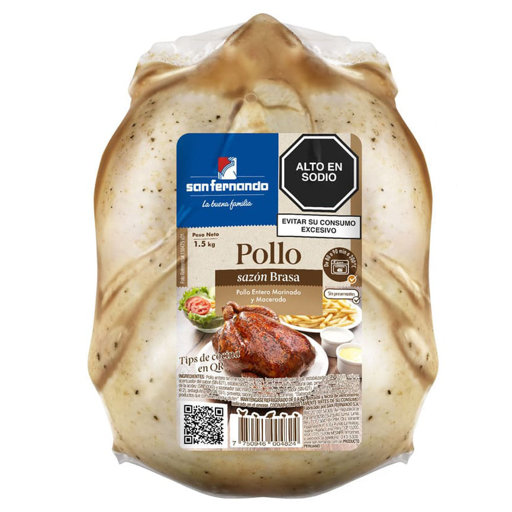 Pollo Sazón Brasa SAN FERNANDO Bolsa 1.4Kg | plazaVea - Supermercado