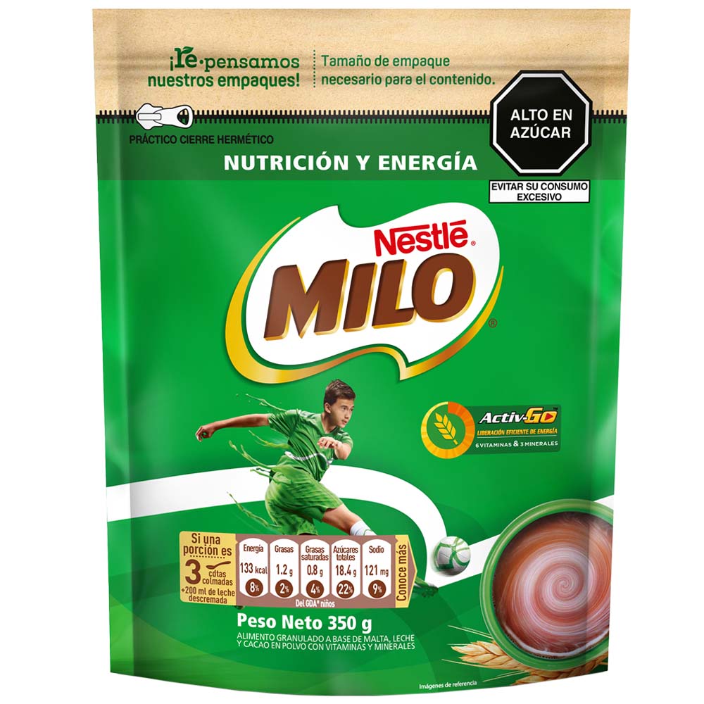 Fortificante Granulado MILO Activ Go Doypack 350g PlazaVea