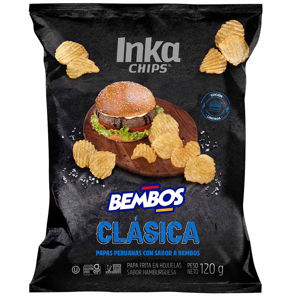 Papas Peruanas INKA CHIPS Bembos Hamburguesa Bolsa 120g | plazaVea ...