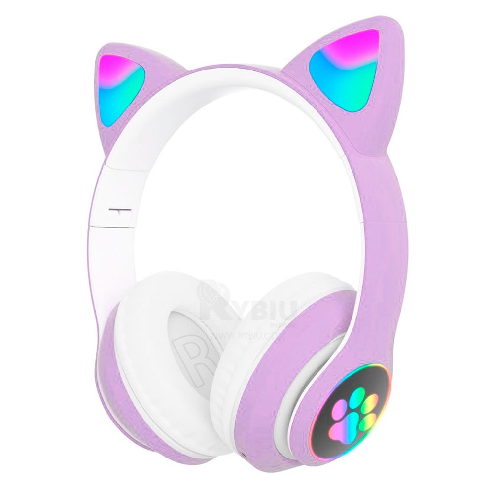 Audífonos de Gatito con Luces Led Morado | plazaVea - plazaVea