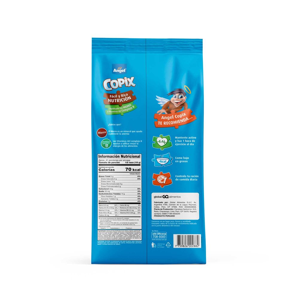 Cereal ÁNGEL Copix Chocolate Doypack 740g | plazaVea - Supermercado