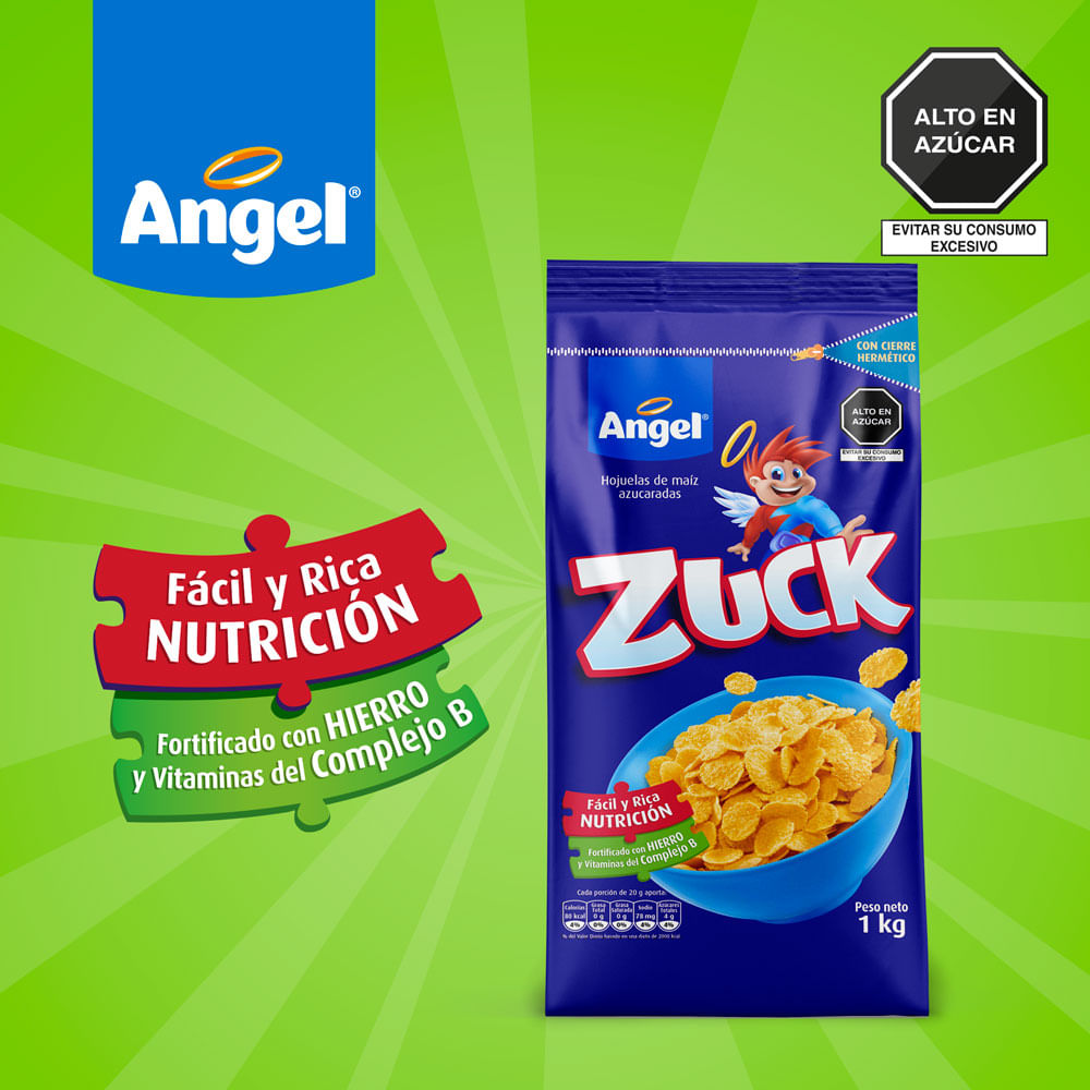 Cereal ÁNGEL Hojuelas de Maíz Azucaradas Doypack 1Kg | plazaVea - plazaVea