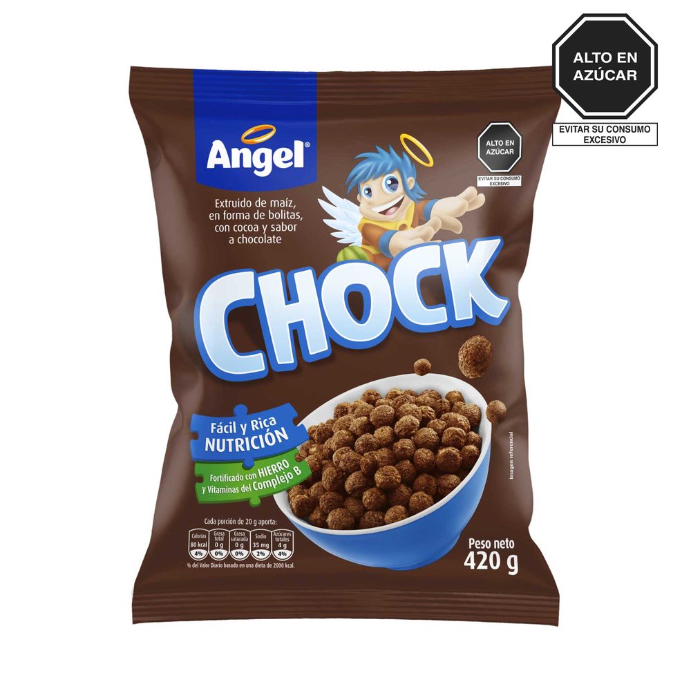 Cereal ÁNGEL Maíz Trigo y Avena Sabor a Chocolate Bolsa 420g | plazaVea ...