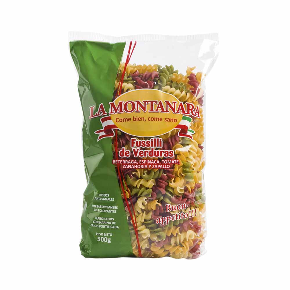 Fideos Fusilli de Verduras LA MONTANARA Tornillo Bolsa 500g | plazaVea ...
