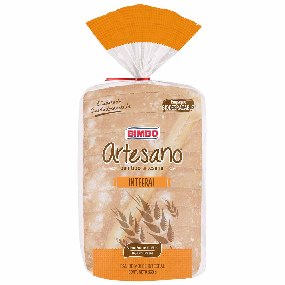 Pan Artesano Integral BIMBO Bolsa 560g | plazaVea - Supermercado