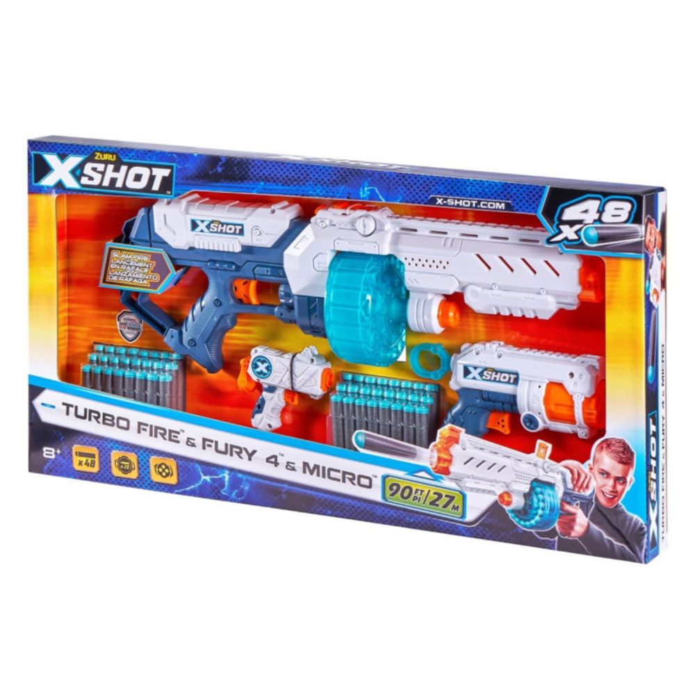 Lanzador X-Shot Pack De 3 Dardo Turbo Fury Micro 36345 | plazaVea ...