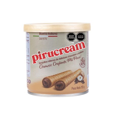 Barquillos Rellenos PIRUCREAM Lata 155g | plazaVea - Supermercado