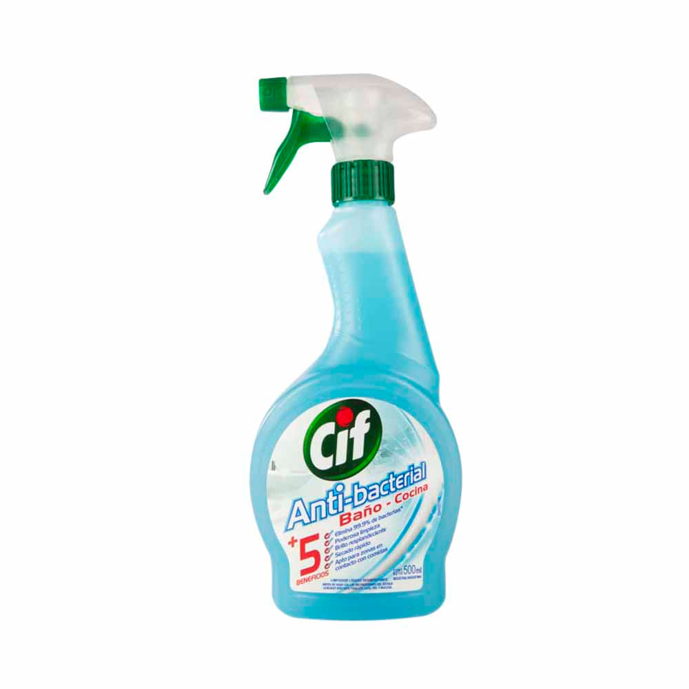 Desinfectante Líquido de Baño CIF Antibacterial Gatillo 500ml ...