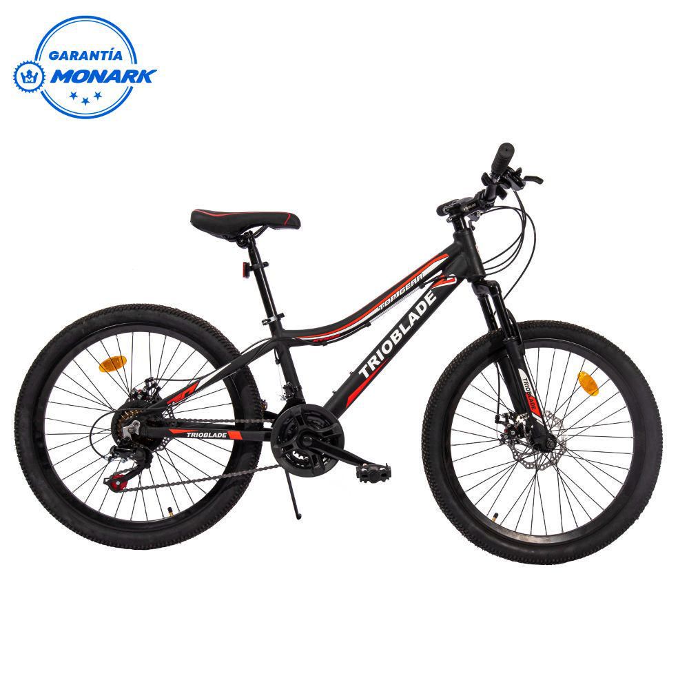 Bicicleta Trioblade by Monarette Aro 24 Negro/Rojo | plazaVea - plazaVea