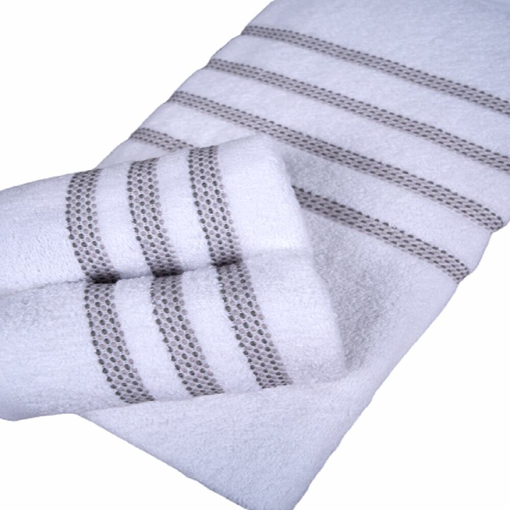 Pack De 03 Toallas 100% Algodón Sleeper Bahamas Blanco y Gris ...