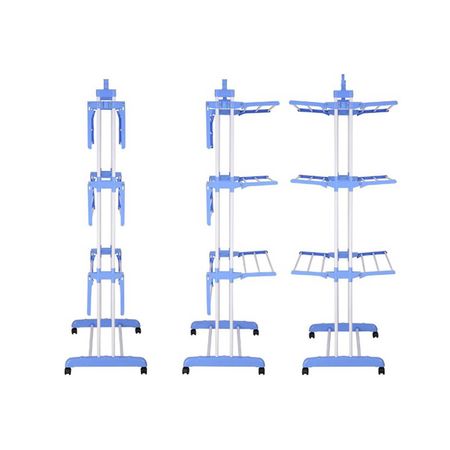 Colgador de Ropa Perchero Plegable de 3 Niveles para Tender,Secar Ropa ...