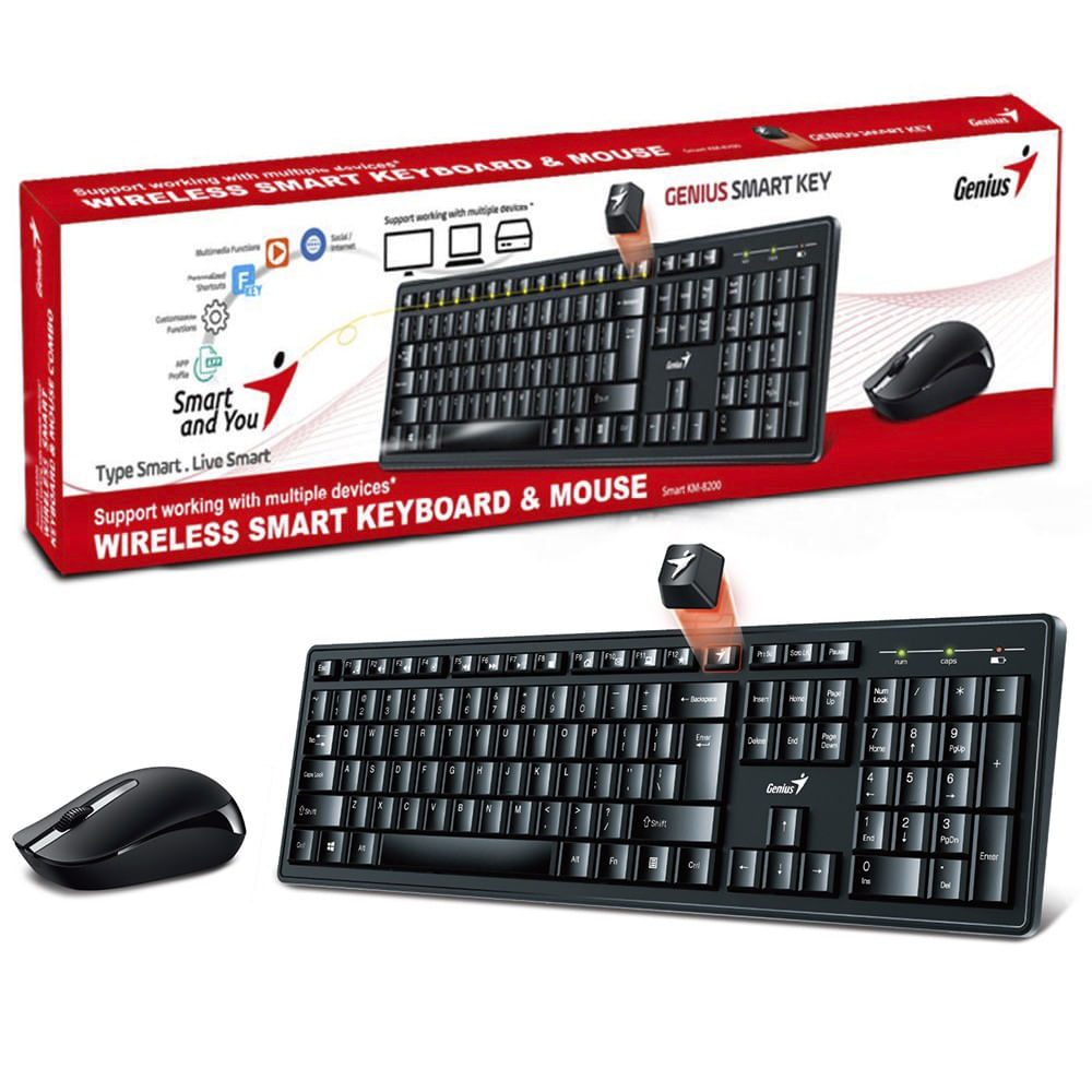 Kit Teclado y Mouse Inalambrico Genius Smart Km-8200 2.4 Ghz | plazaVea ...
