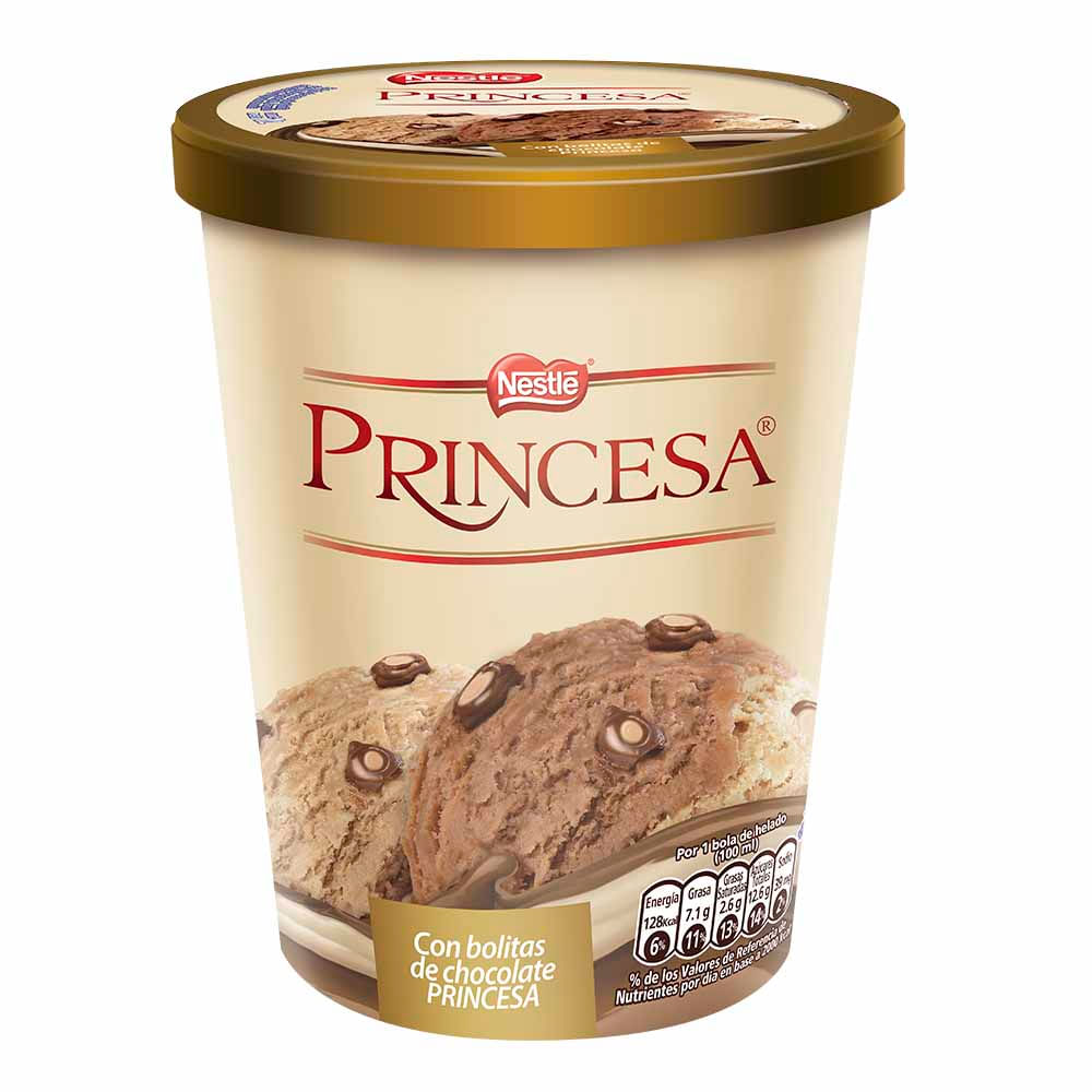 Helado Con Bolitas De Chocolate Princesa Pote 1l Plazavea Supermercado