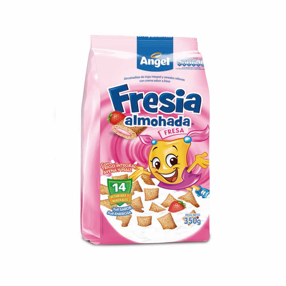 Cereal ANGEL Trigo integral de avena y maíz sabor fresa Bolsa 350Gr ...