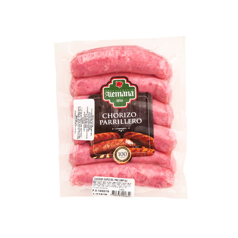 Chorizo Parrillero Crudo SALCHICHERIA ALEMANA Paquete 500g | plazaVea ...