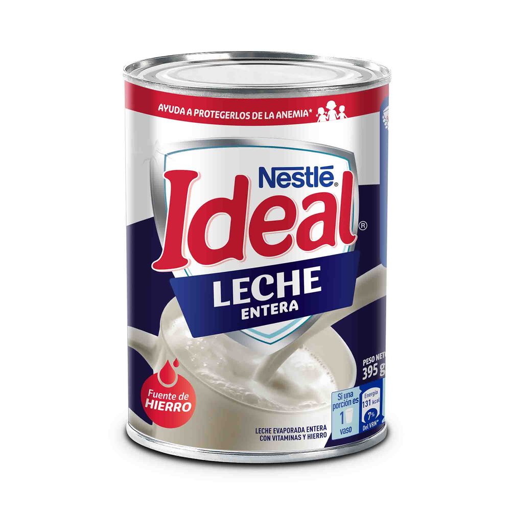 Leche Evaporada Entera IDEAL Lata 395g | plazaVea - Supermercado