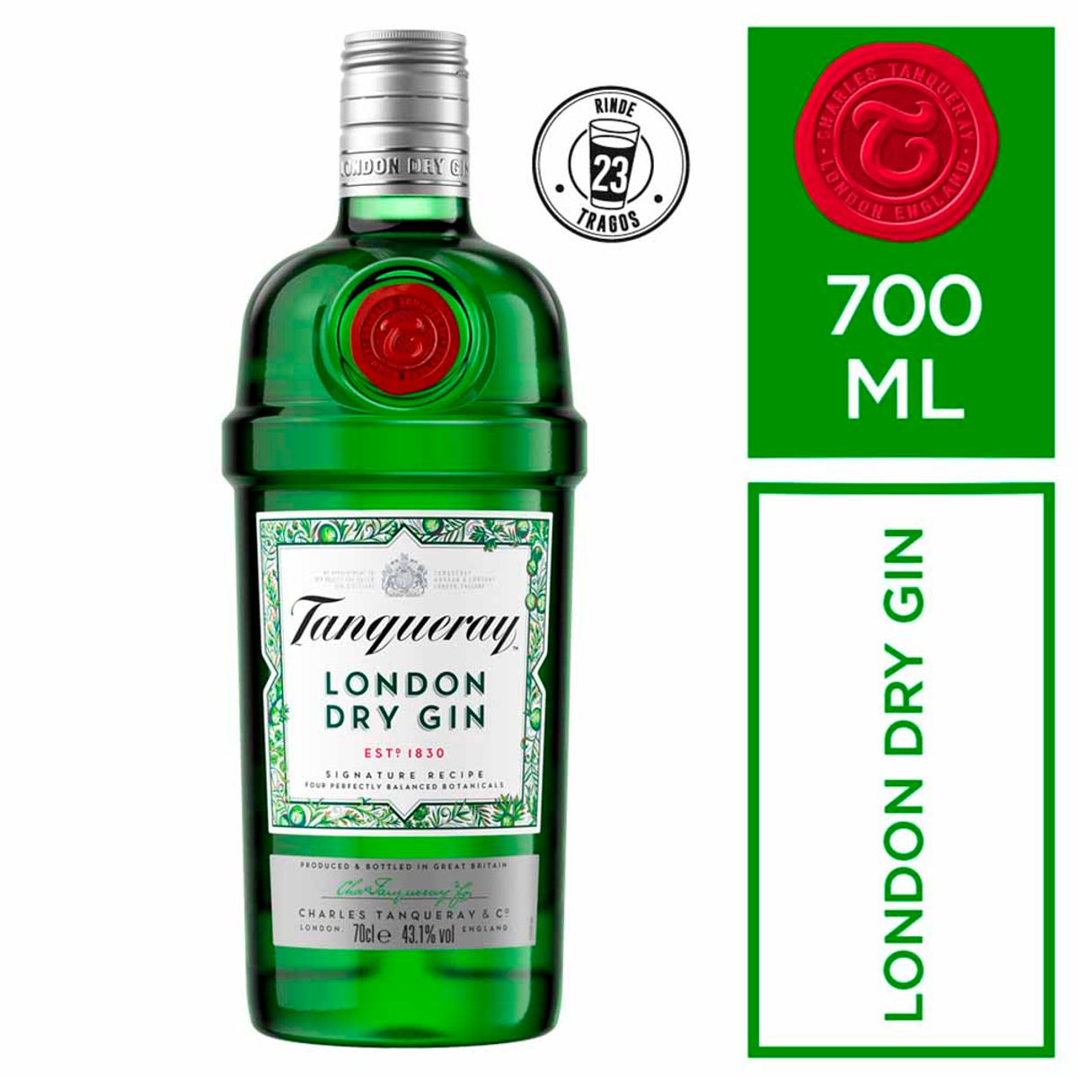 Gin TANQUERAY Botella 700ml | DRINKYN Perú