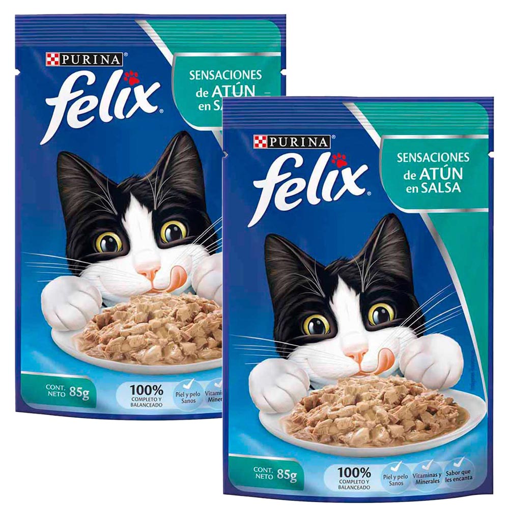Pack Comida para Gatos FELIX Sensaciones de Atún en Salsa para Gatitos ...