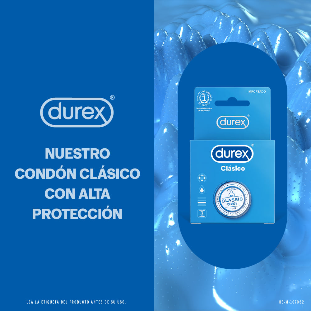 Preservativos DUREX Clásico Caja 12un | plazaVea - plazaVea
