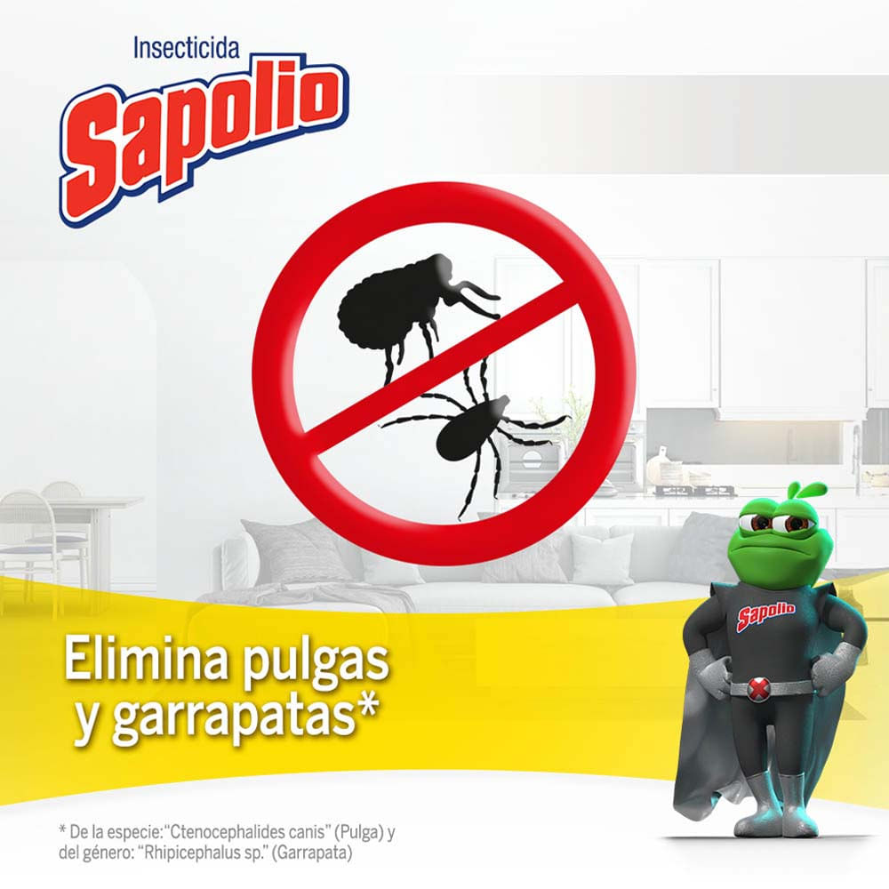 Insecticida en Aerosol SAPOLIO Mata Pulgas y Garrapatas Frasco 360ml ...